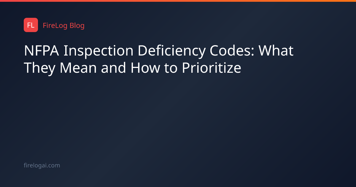 NFPA Inspection Deficiency Codes: What They Mean and How to Prioritize ...